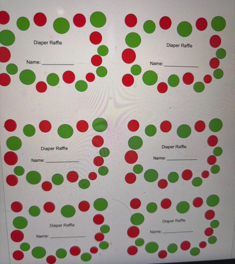 Grinch Themed Diaper Raffle Slips - Etsy