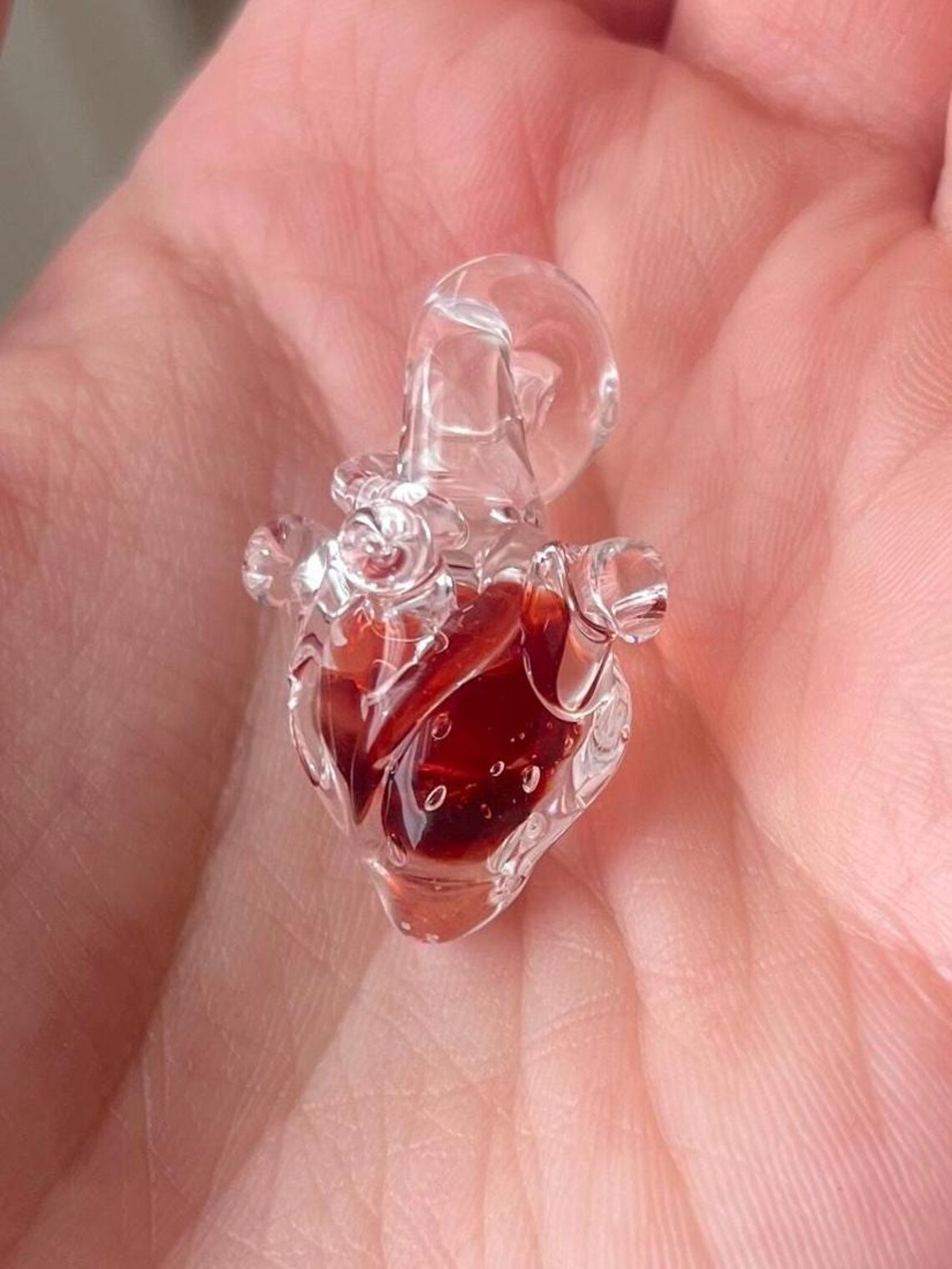 Heart Blood in Vial Pendant Necklace, Heart Anatomy, Gothic Vampire ...