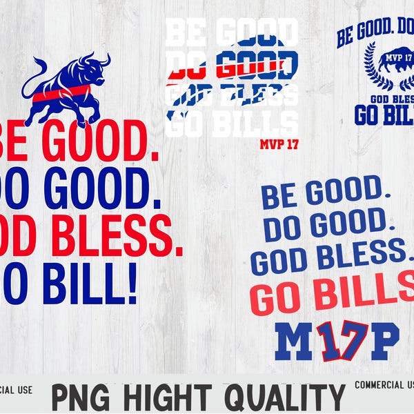Do Good Be Good God Bless and Go Bills - Etsy