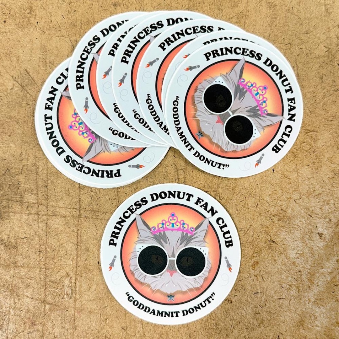 Princess Donut Vinyl Sticker - Etsy