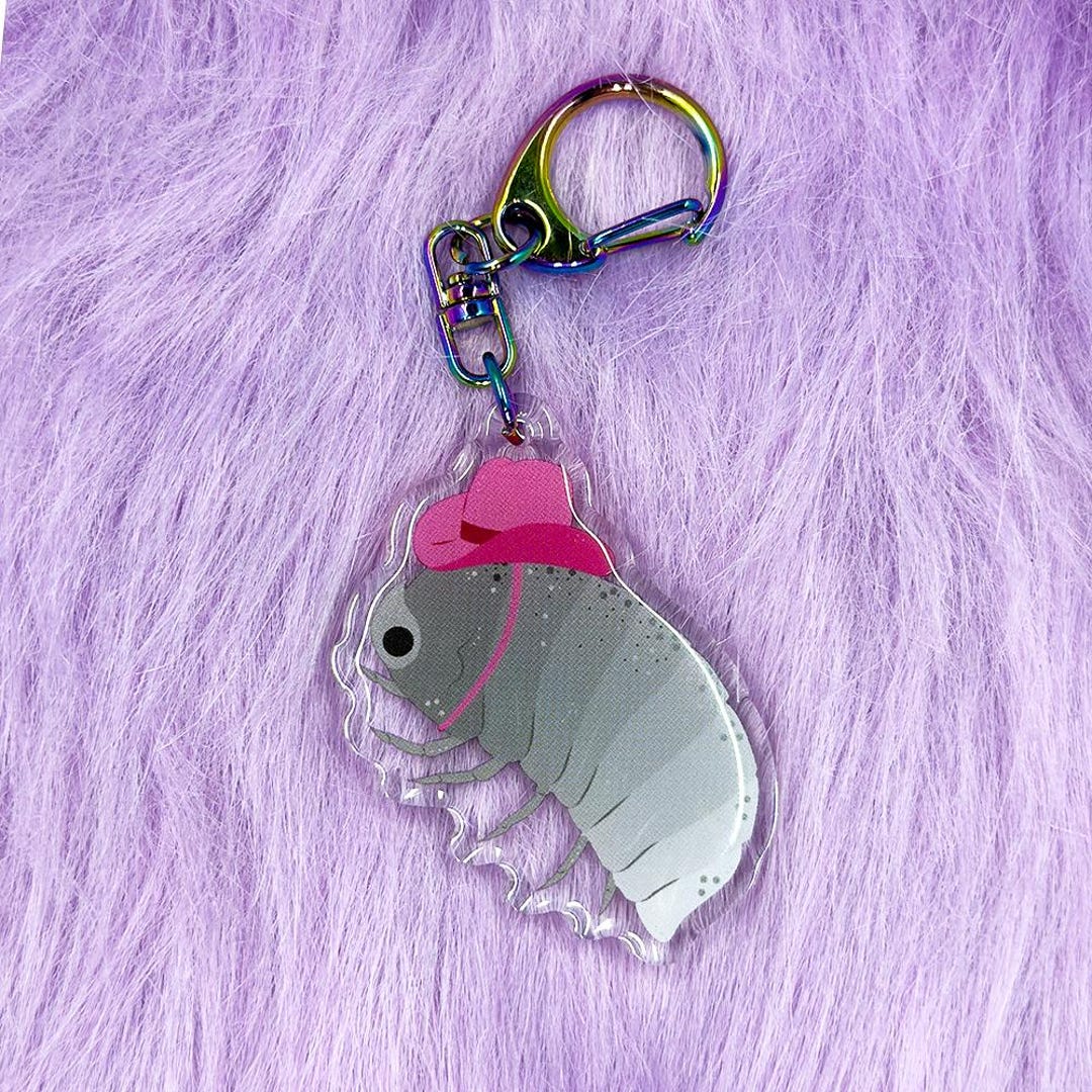 Pink Isopod Club Keychain - Etsy