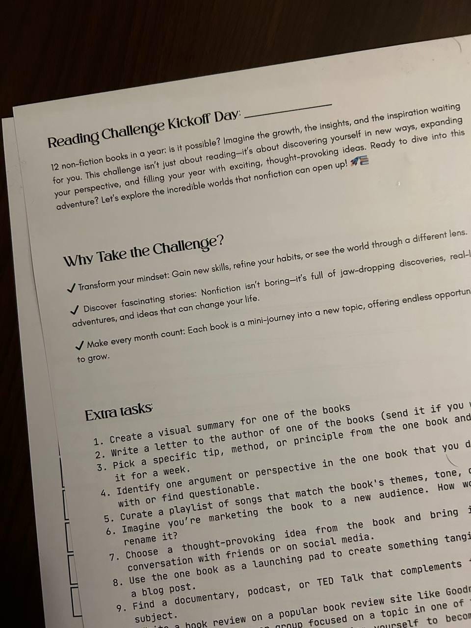12 Nonfiction Books Reading Challenge + A Handy Printable Template for ...