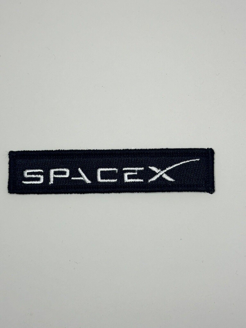 Original Spacex Missions Black Logo Patch Nasa 3” Long Iron On/sew On ...