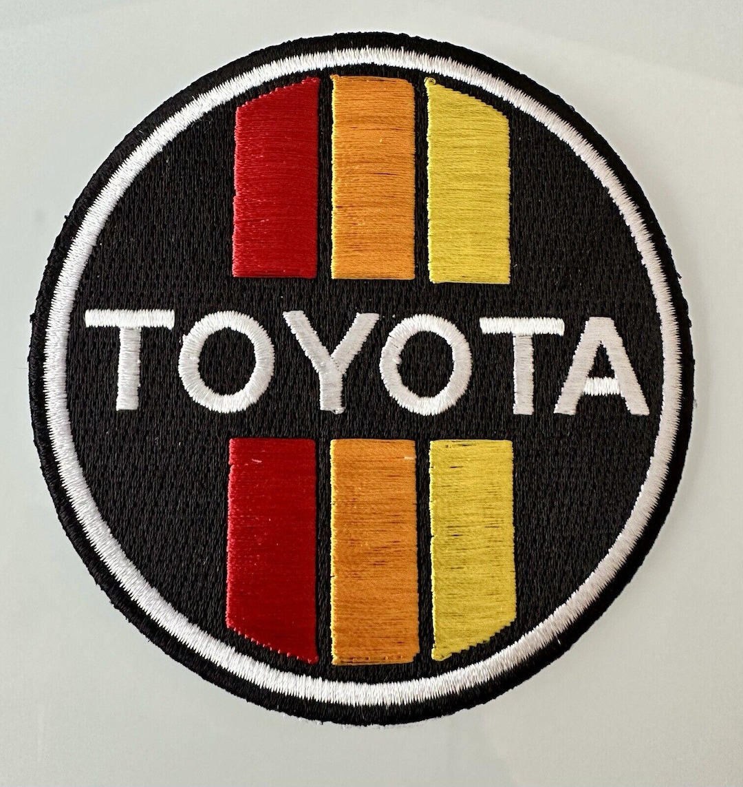 Vintage Retro Toyota Round Logo Iron on Patch 3.5" | Japanese Car ...