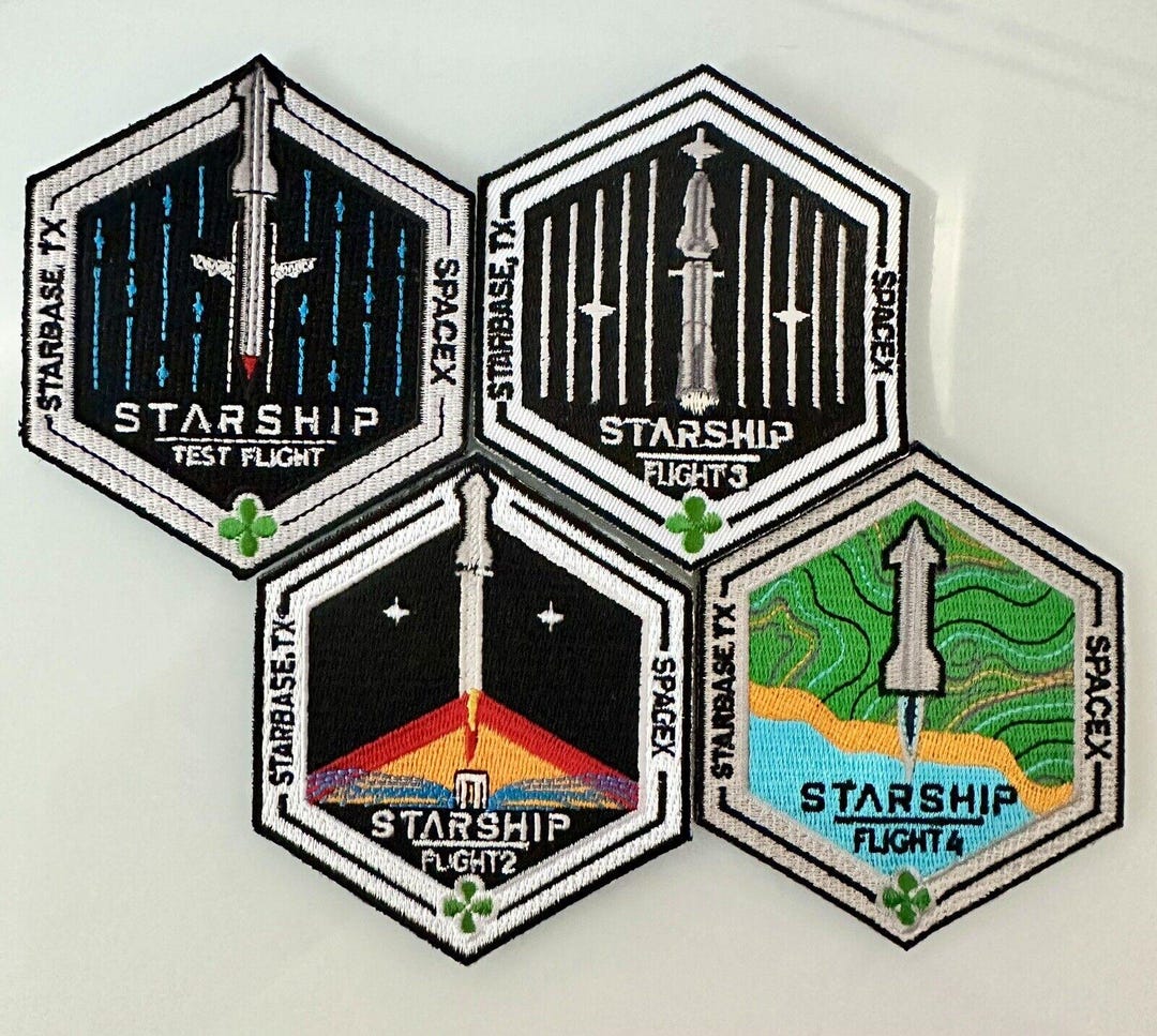 Spacex Starship Missions 1 ,2, 3,4 Mission Patch Combo 4 Pack Patches 3” - Etsy