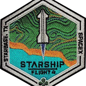 Spacex Starship Missions 1 ,2, 3,4 Mission Patch Combo 4 Pack Patches 3 ...
