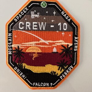 Space Crew 10 Dragon Iss Program Mission Patch 3.5” - Etsy