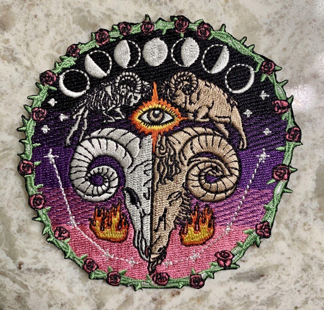 ARIES Fire Sign Astrological Horoscope Symbol Embroidered Patch Iron on ...