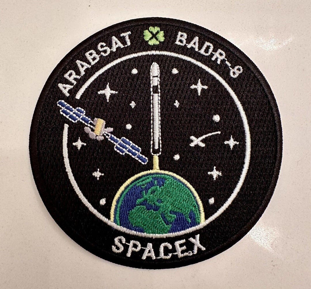 Original Spacex Arabsat Airbus Badr 8 Falcon 9 Mission Patch 3” - Etsy