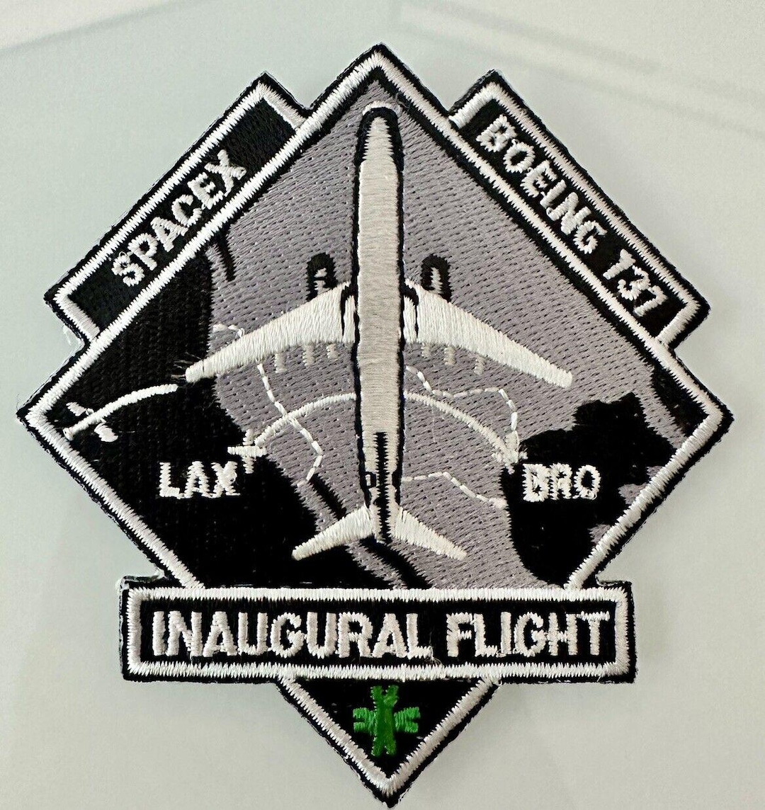 Spacex Boeing 737 Inaugural Flight Mission Patch 3.5 Inch Iron on Sew ...