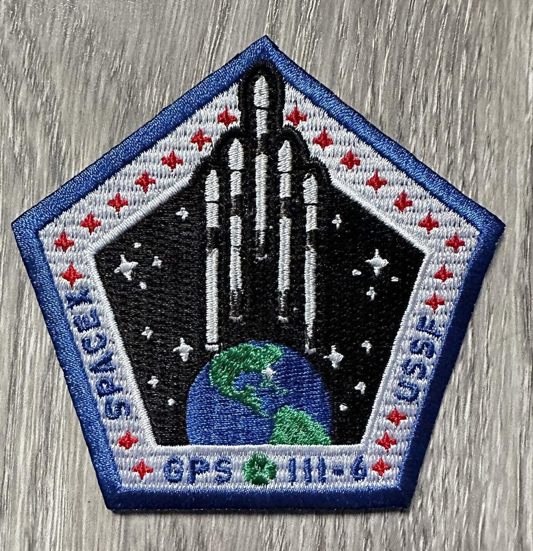 Original Spacex Gps Iii 6 Ussf Mission Patch Nasa 3.5” - Etsy