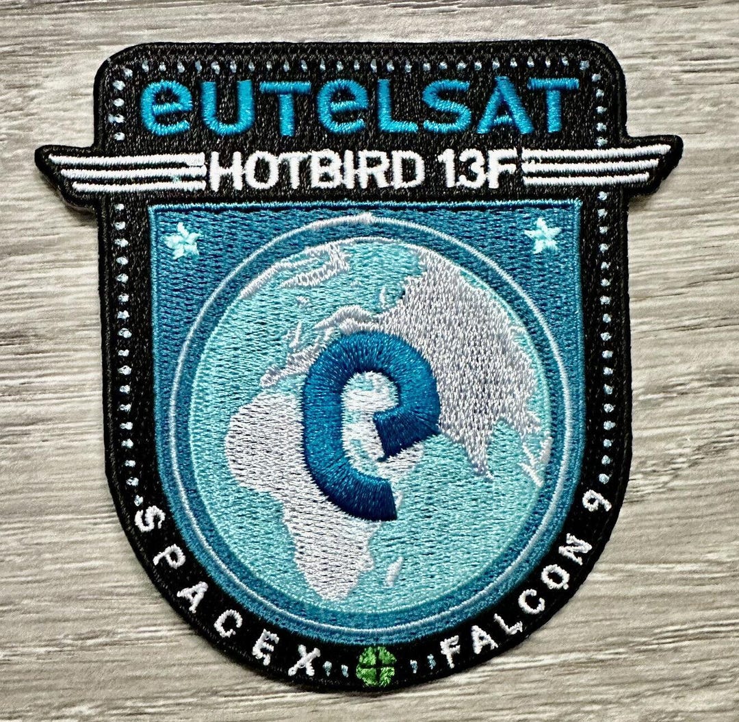 Original Spacex Falcon 9 Eutelsat Hotbird 13f Mission Patch - Nasa 2022 - Etsy