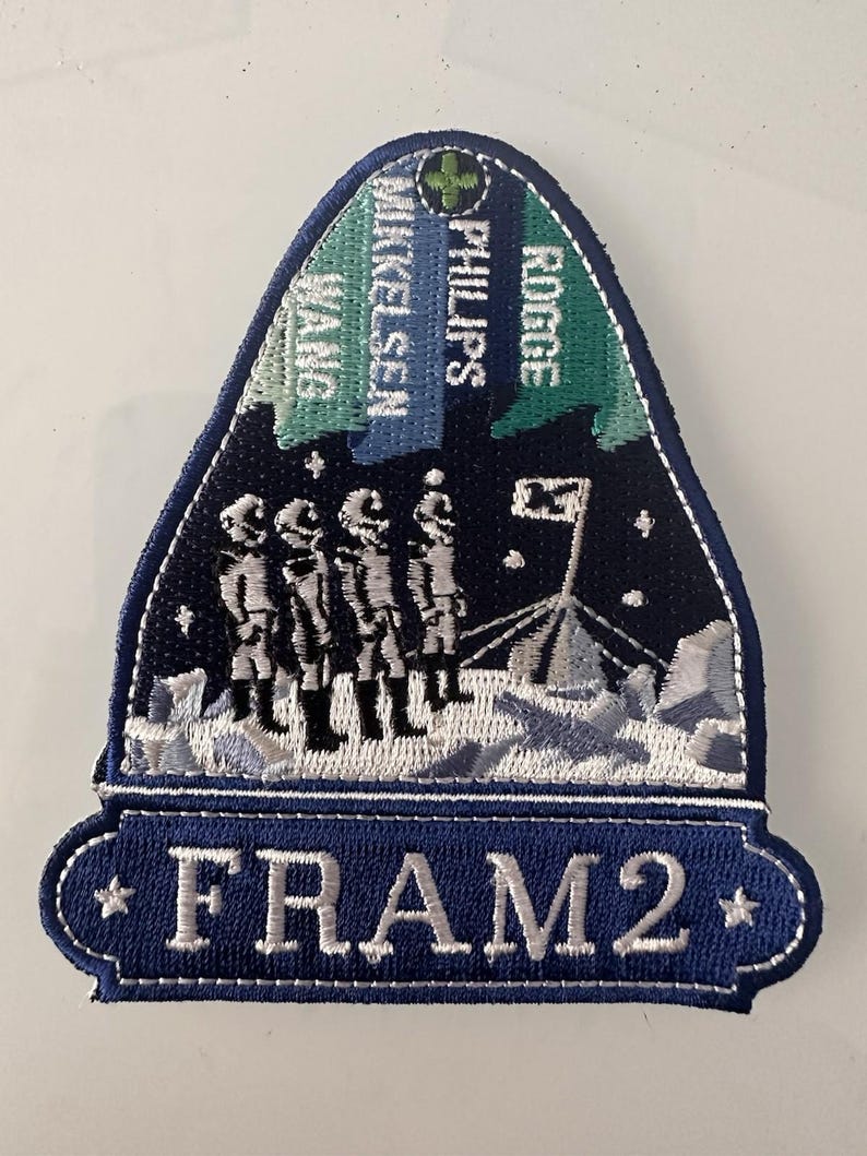 Spacex FRAM 2 Dragon Mission Patch 3.5 Inch Iron on Sew on | NASA Crew ...