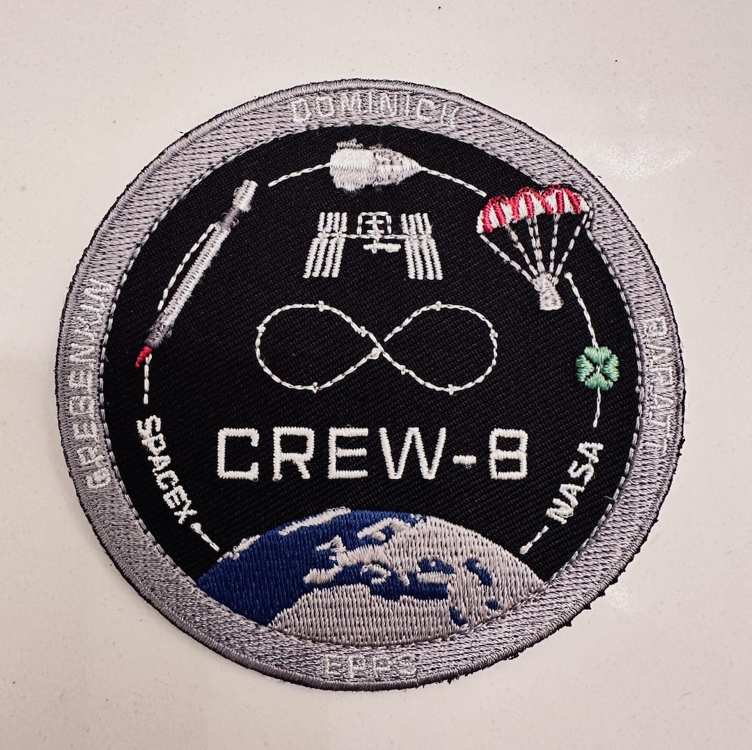 Spacex Crew 8 ISS Dragon Mission Patch 3.5" - Etsy