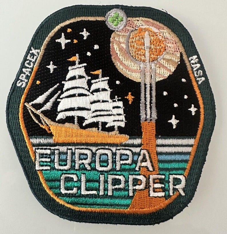Original Spacex EUROPA CLIPPER Mission Patch NASA 3.5” mint Condition ...