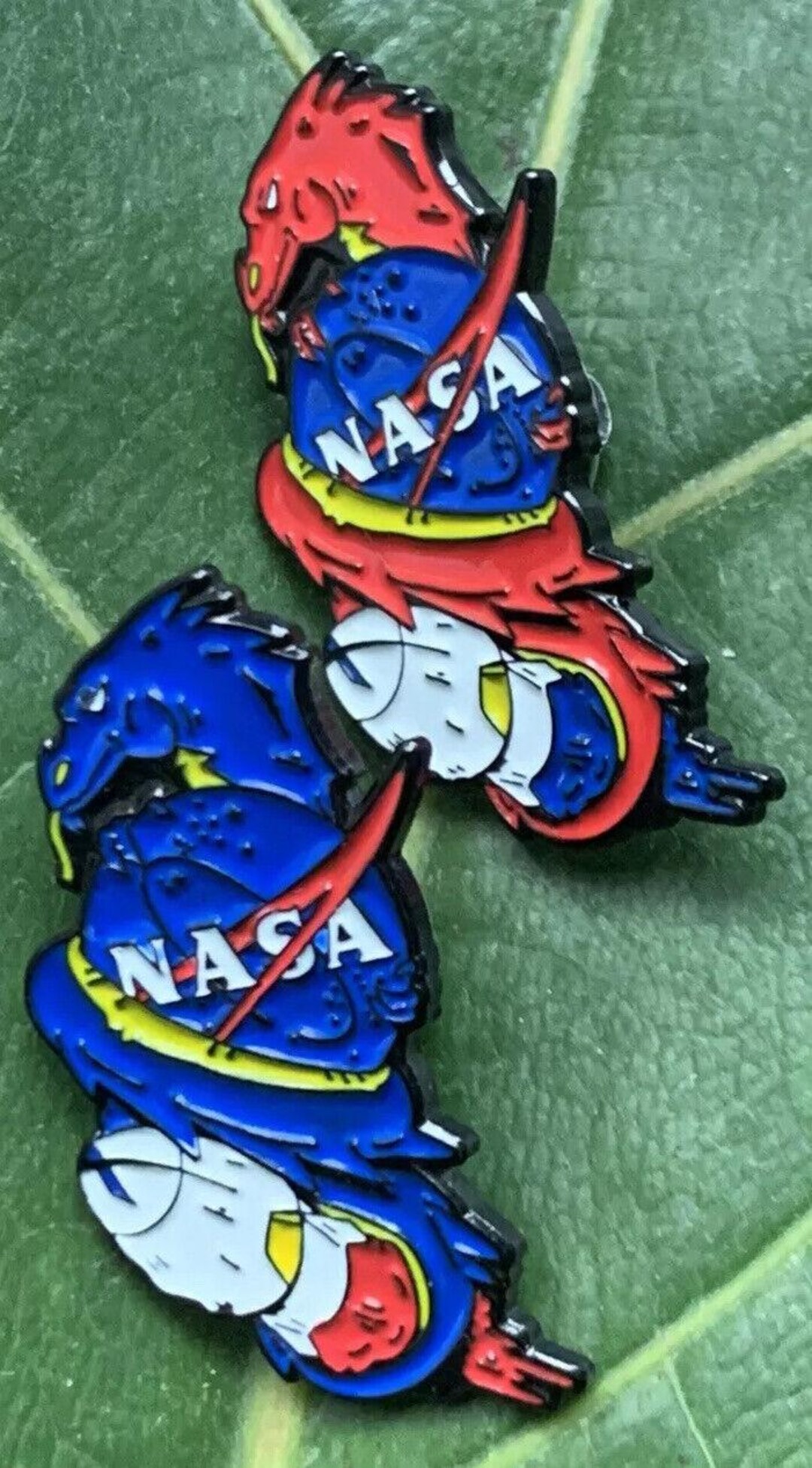 Spacex Double Dragons Crew-1 Mission Enamel Pin Set 2-piece | NASA ...