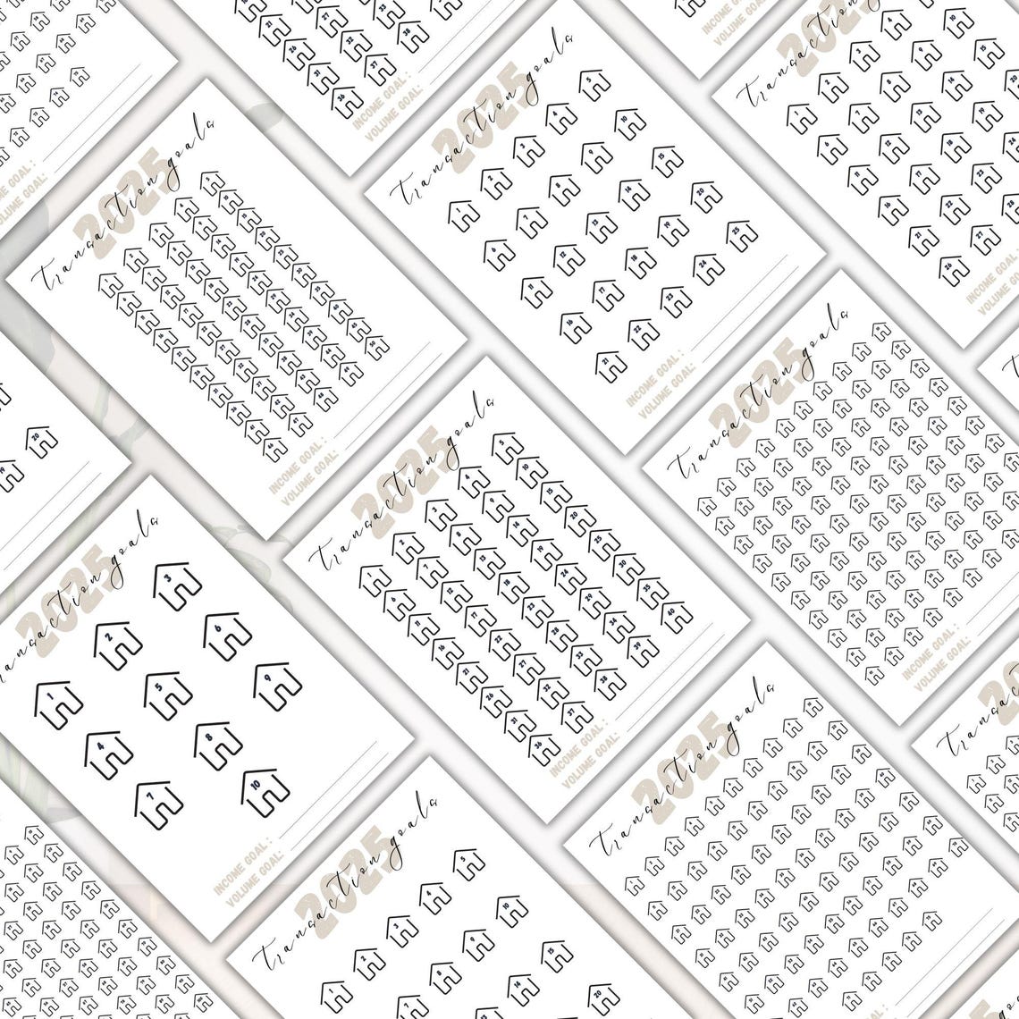 2025 Real Estate Goal Chart, Goal Tracker, Real Estate House Goal Chart ...