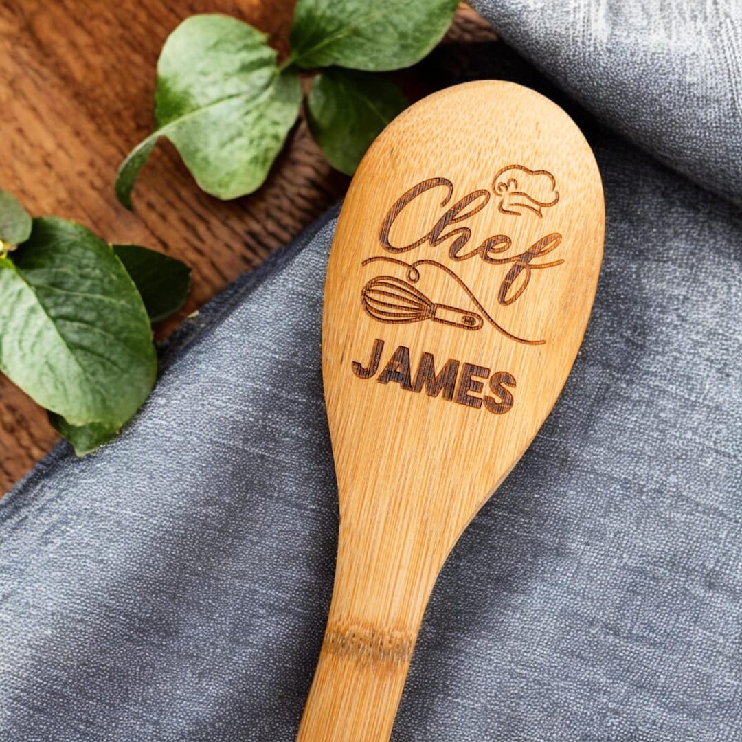 Personalized Wooden Spoon Chef Design, Head Chef, Sous Chef, 12 Inch ...