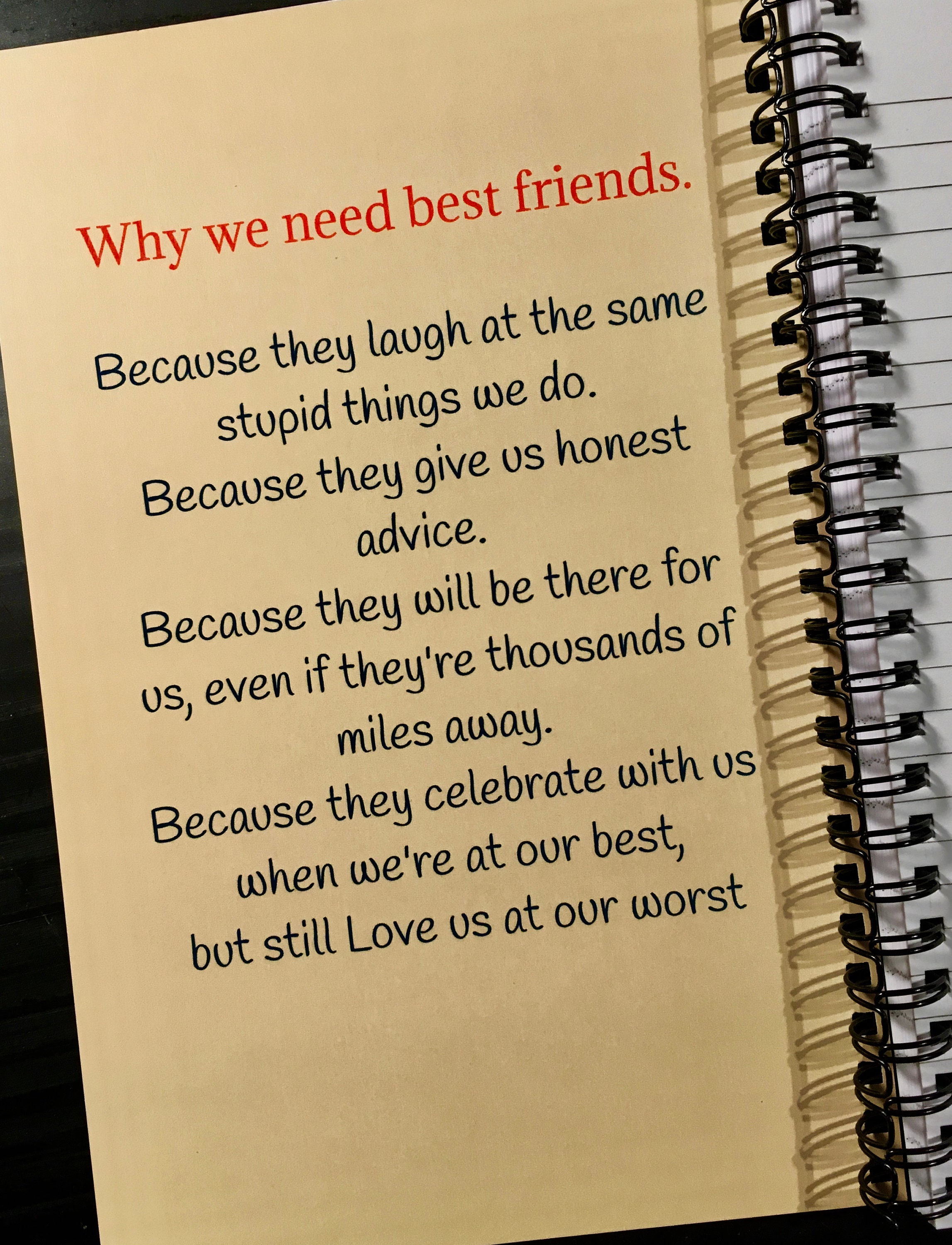 We're Best Friends Notebook Unique Lined Journal for Women and Girls ...
