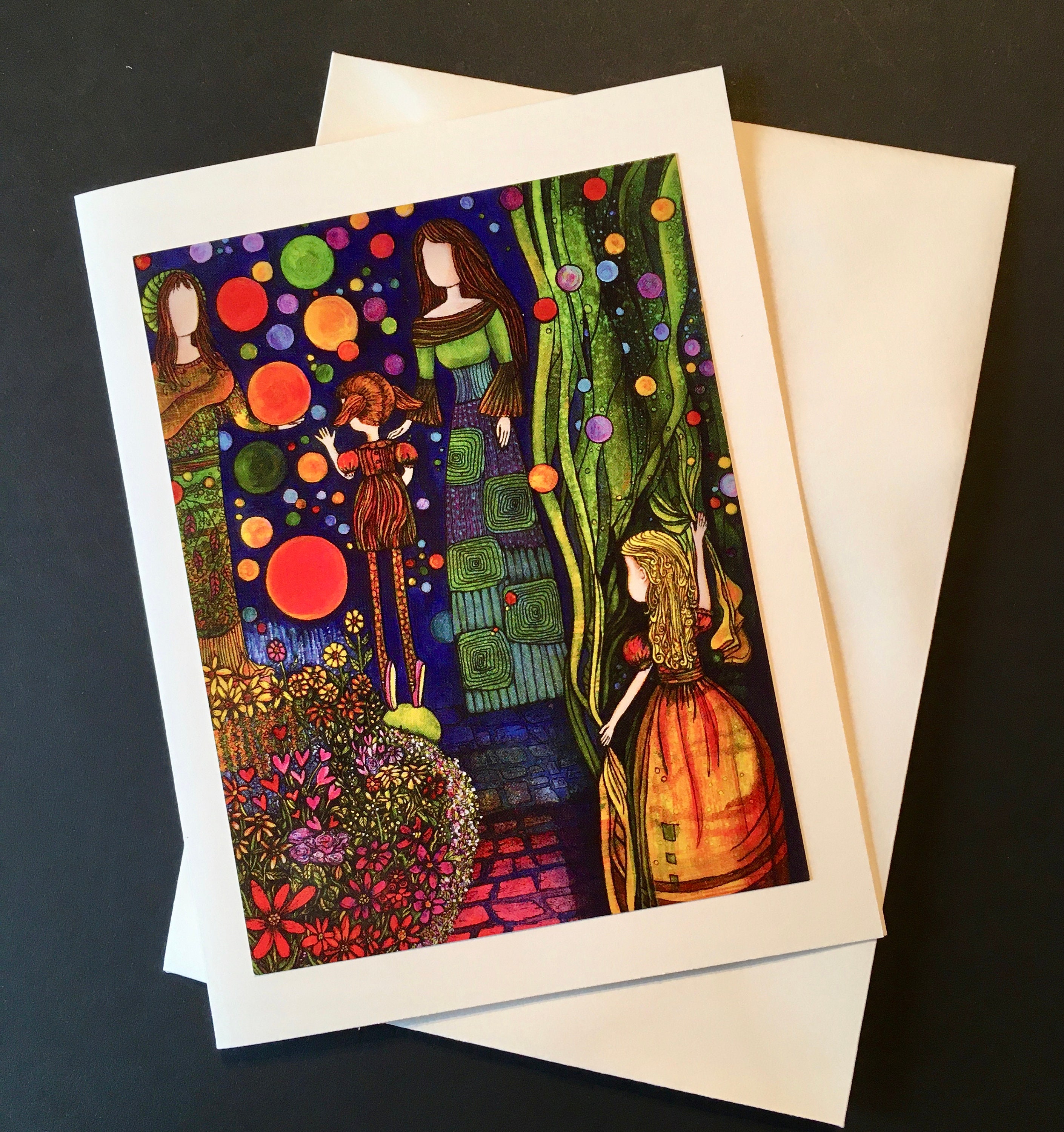 Playing With Orbs Art Card - Etsy