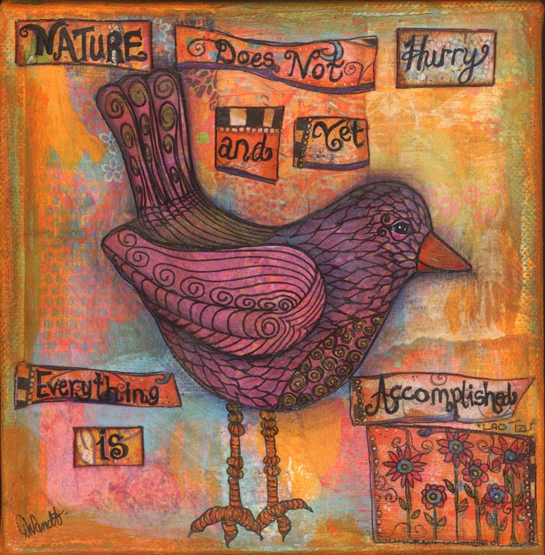 Nature Does Not Hurry Blank Art Card - Etsy