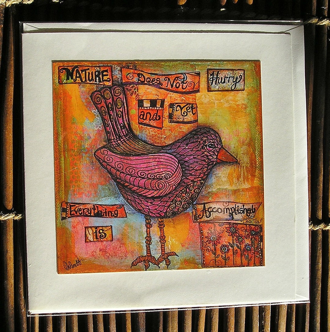 Nature Does Not Hurry Blank Art Card - Etsy