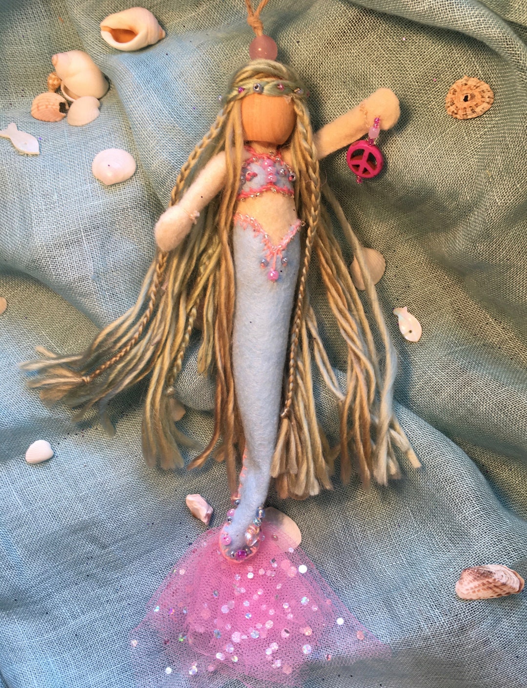 Mermaid Doll / Ornament Pearl Handmade Mermaid Doll - Etsy Nederland