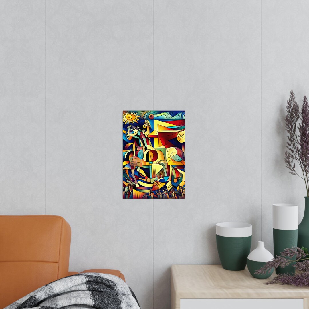 Picasso Inspired Portrait Poster, Guernica Art Print, Wall Decor ...