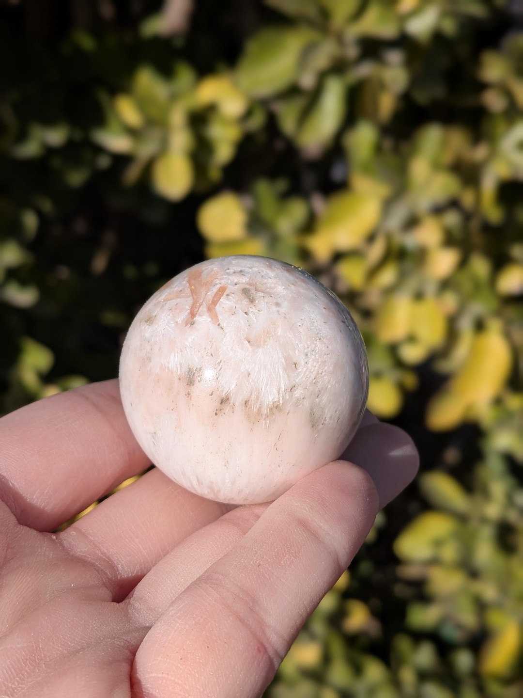 Polished Peach Scolecite Crystal Sphere 41mm - Etsy