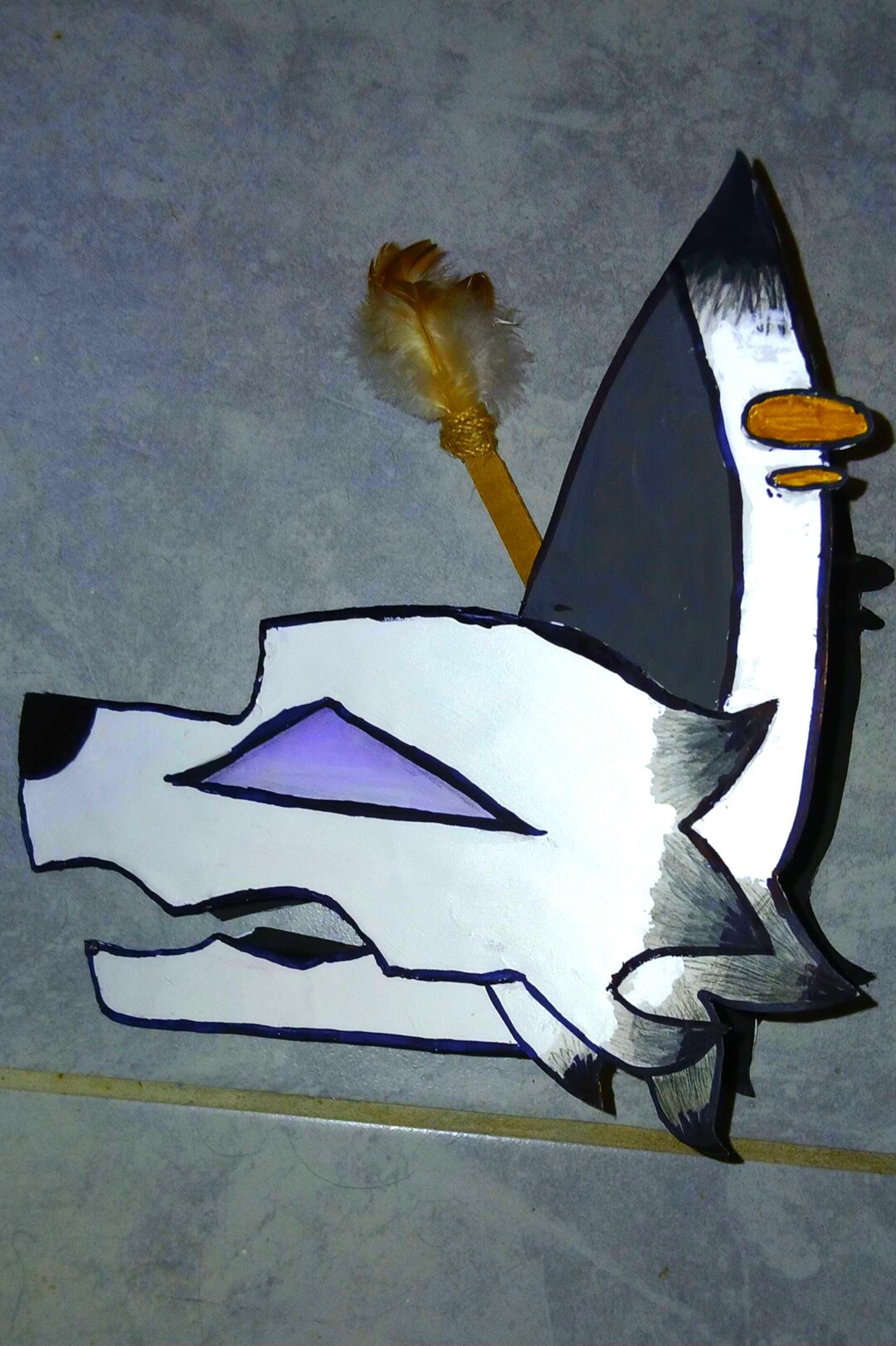 White and Grey Wolf Dragon Puppet - Etsy