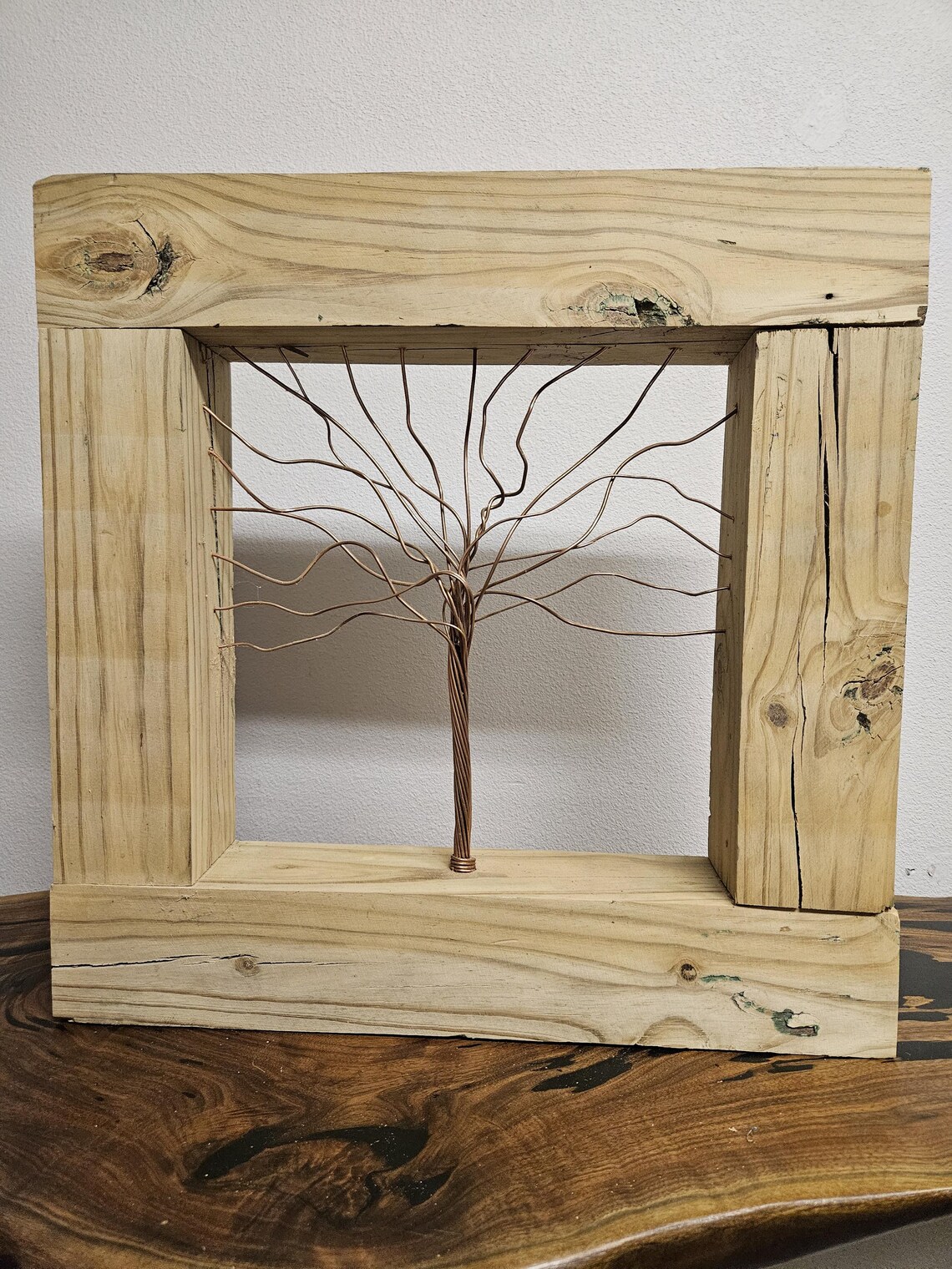 4x4 Square Barb Wire Tree Sculpture - Etsy