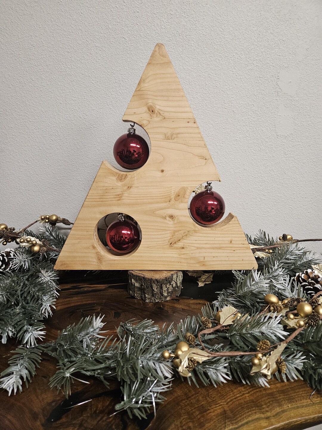 2x4 Christmas Tree Craft With Live Stump Base HANDCARFTED - Etsy