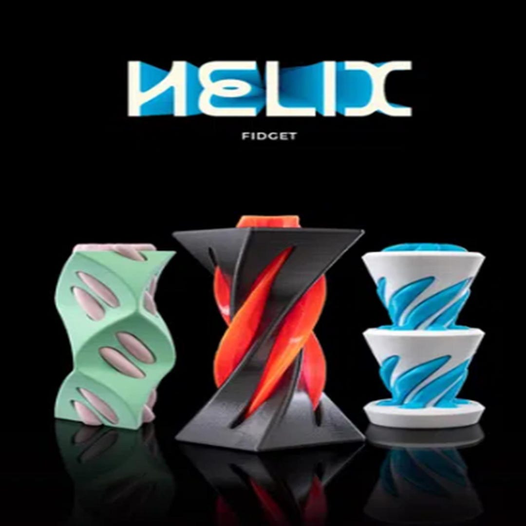 Round Multi-color Helix Fidget Spinner - Etsy