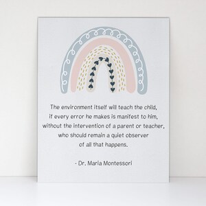Montessori Quote Wall Art - Educational Print for Teacher and Student ...
