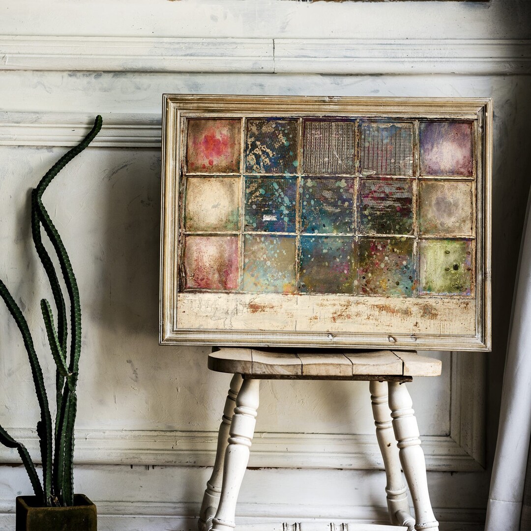 Unique Farmhouse Window Art Print, Watercolor Style Vintage Home Wall ...