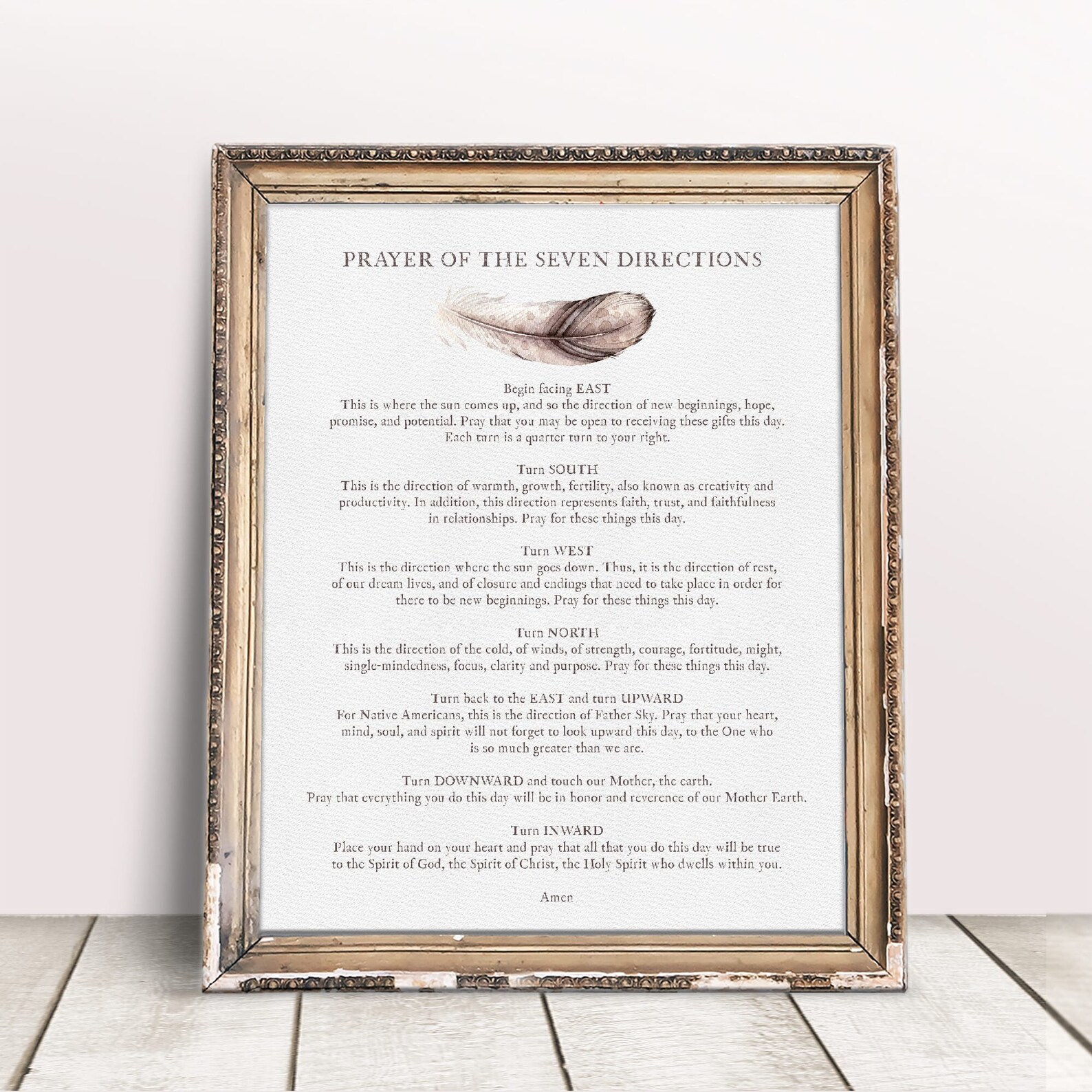 Prayer of the Seven Directions Fine Art Matte Print Spiritual Wisdom ...