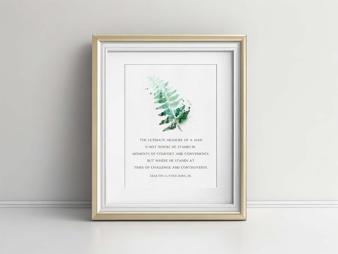 Martin Luther King Jr Quote Wall Art - Our Lives Begin to End Print ...