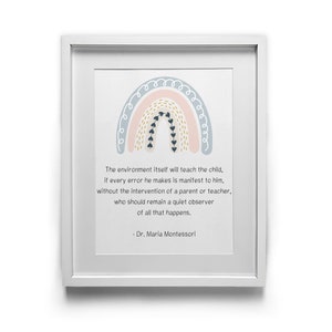 Montessori Quote Wall Art - Educational Print for Teacher and Student ...