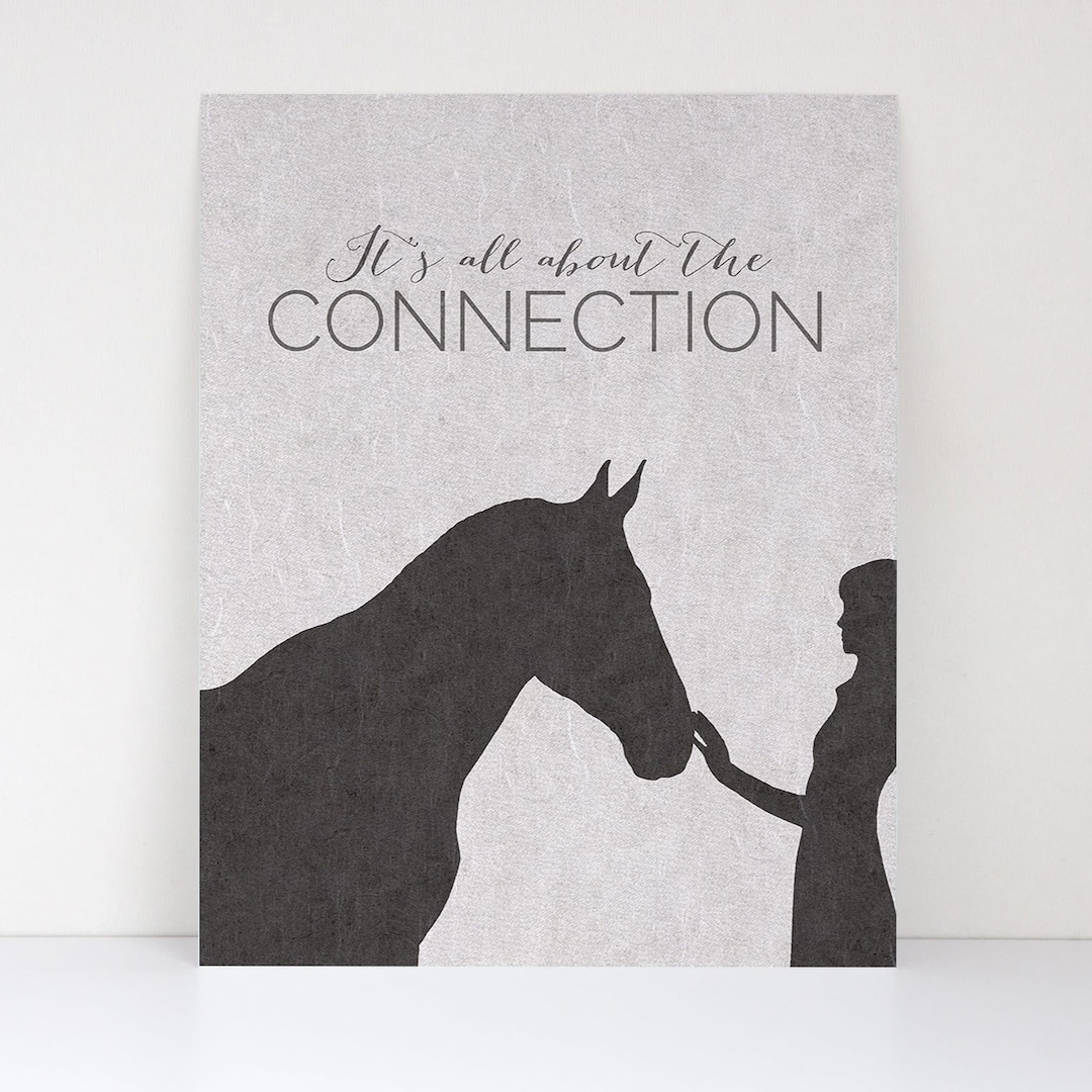 It's All About the Connection Horse and Rider Connection Art Print Gift ...