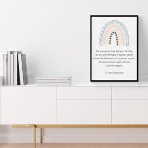 Montessori Quote Wall Art - Educational Print for Teacher and Student ...