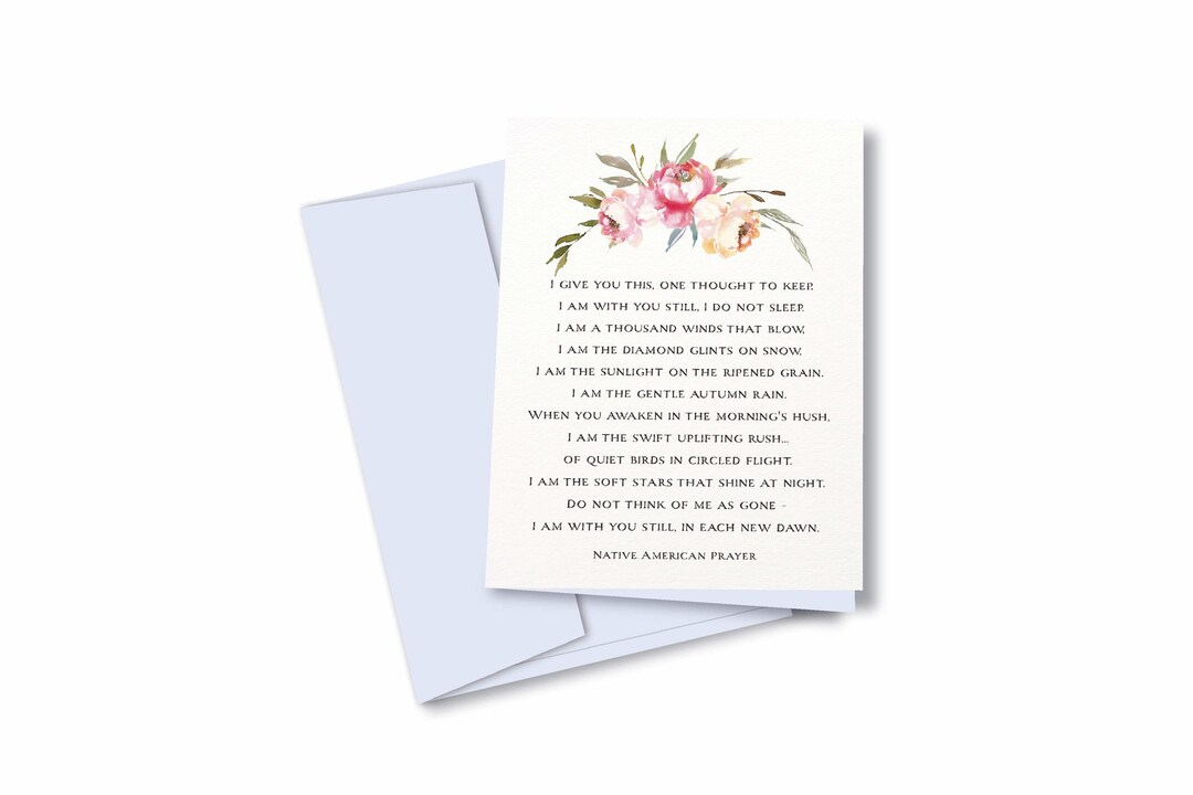 Native American Prayer Cards Set of 10 - Sympathy & Condolence Greeting ...