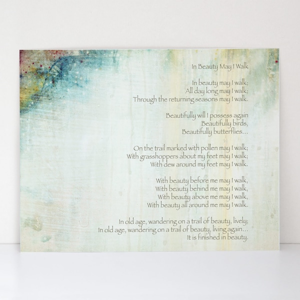 Navajo Prayer Walk in Beauty - Etsy