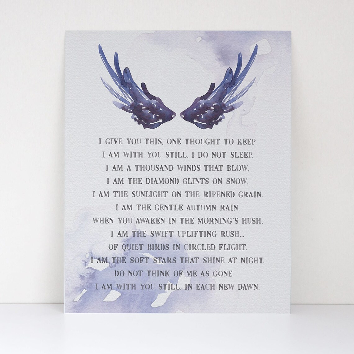 Watercolor Angel Wings Print: Native American Prayer Art - Spiritual ...