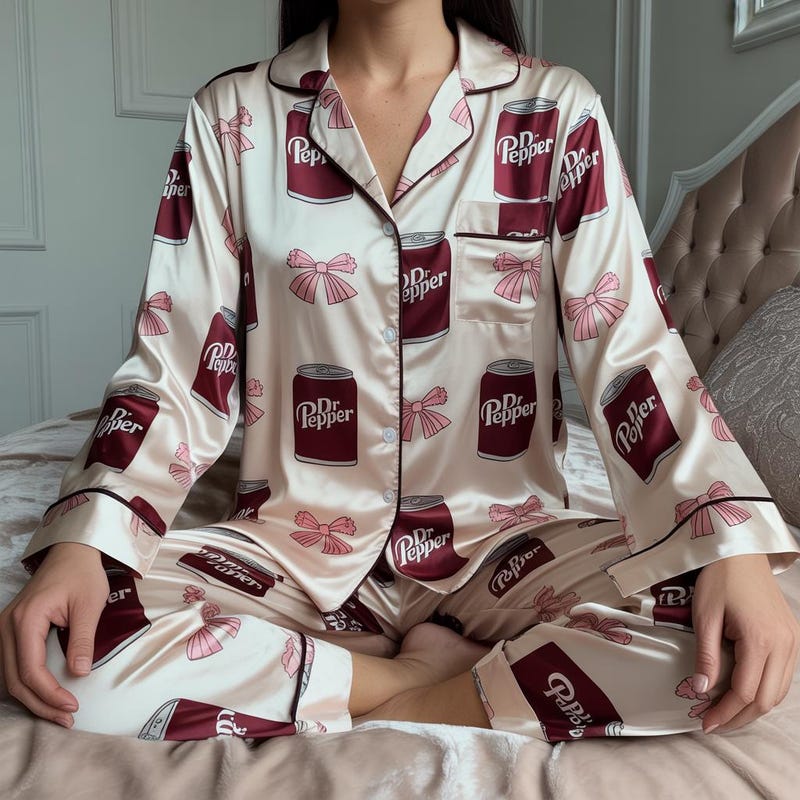 Satin Dr Pepper Pajamas - Etsy UK