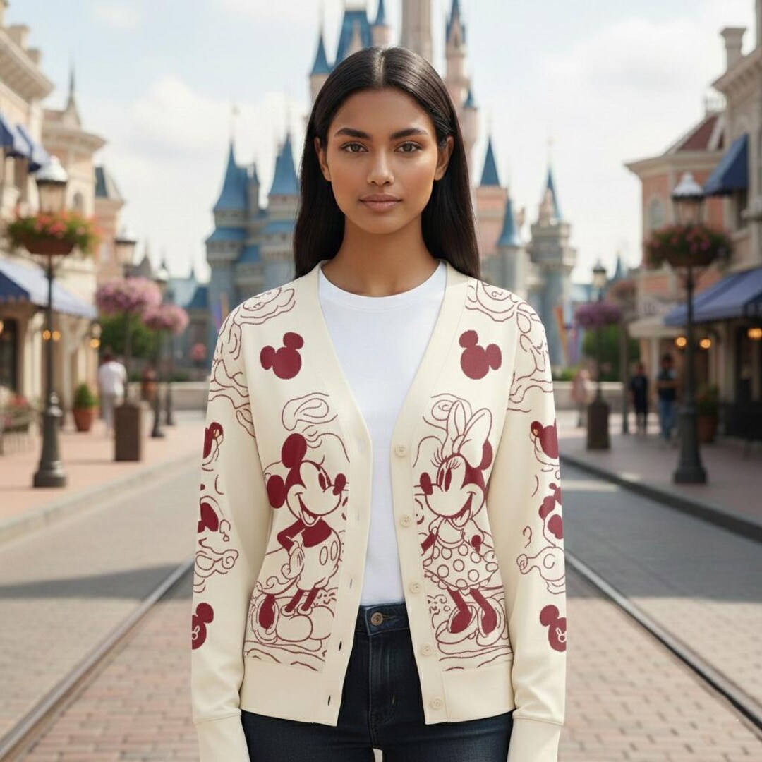 Disney Mickey and Minnie Printed Cardigan, Disney Couple Matching ...