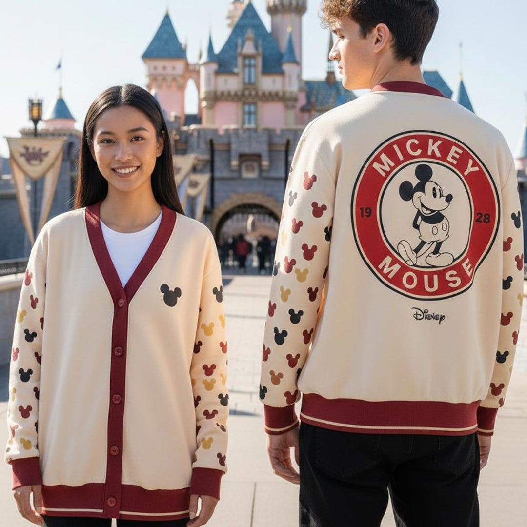 Retro Disney Mickey Mouse Cardigan, Disney Cardigan, Cute Aesthetic ...