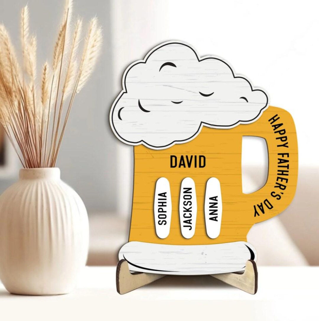 Personalized Beer Dad Wood Sign, Dad Wooden Plaque, Dad Wood Sign ...