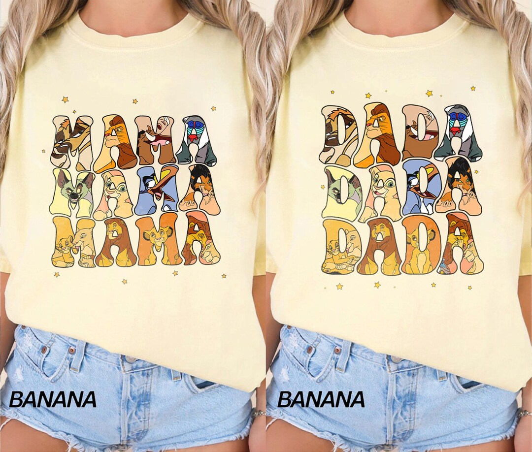 Disney Lion King Dada Mama Shirt, Fathers Day Gifts, Mothers Day Gifts ...