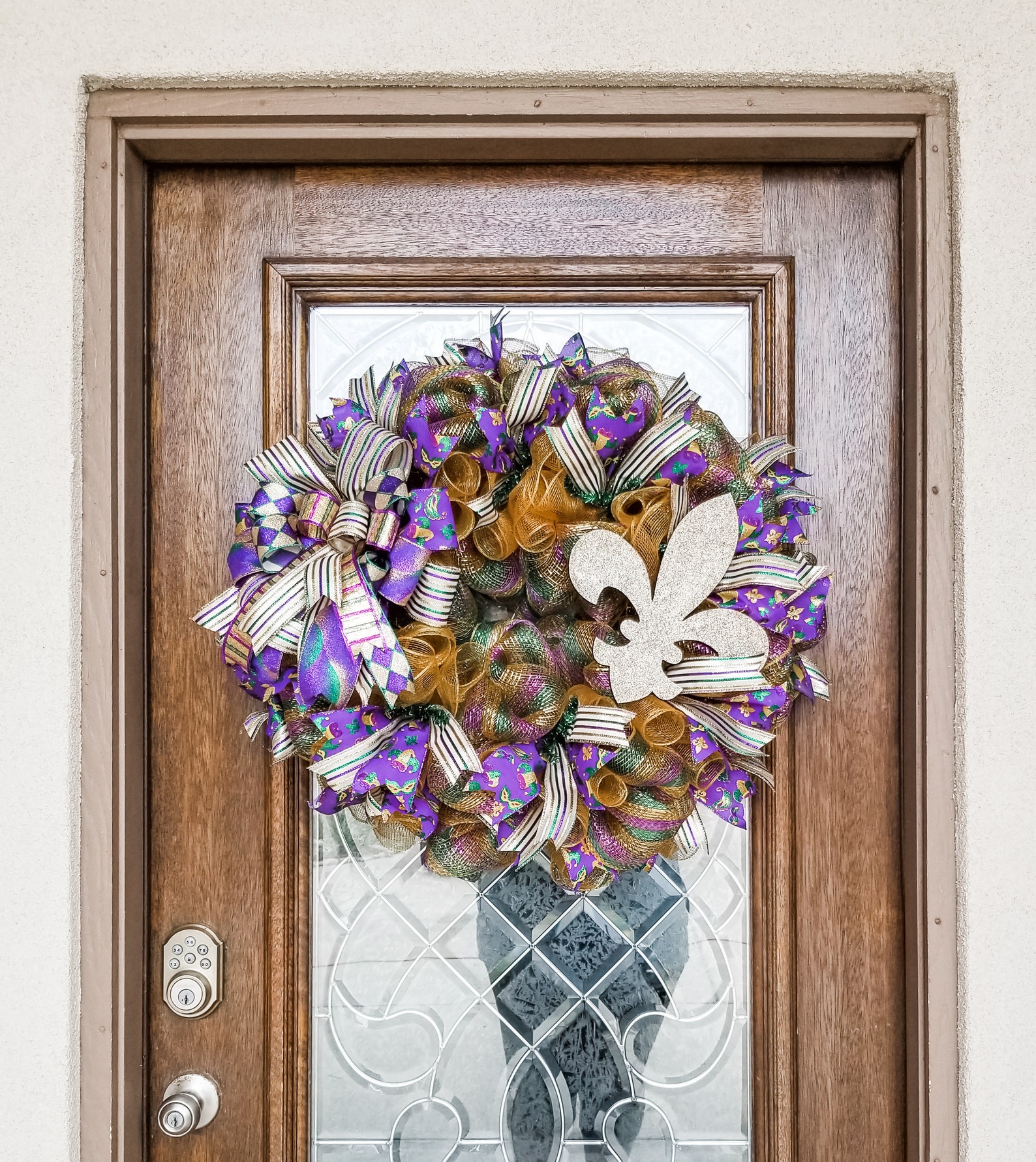 Mardi Gras Wreath. Fat Tuesday Decor, Mardi Gras Decor, Louisiana ...