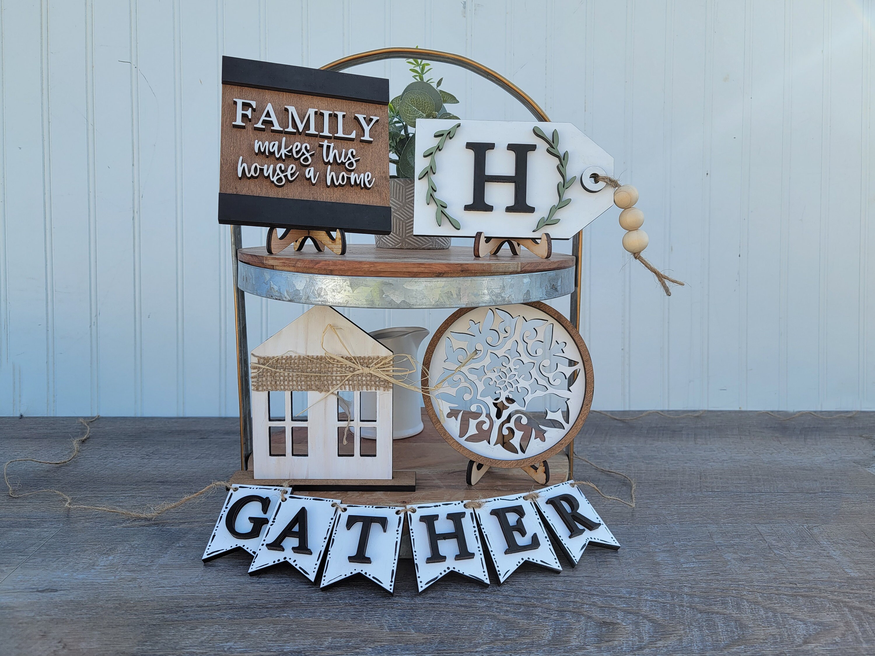 Boho Tier Tray Bundle Farmhouse Tier Tray Decor 3 D Cutout | Etsy